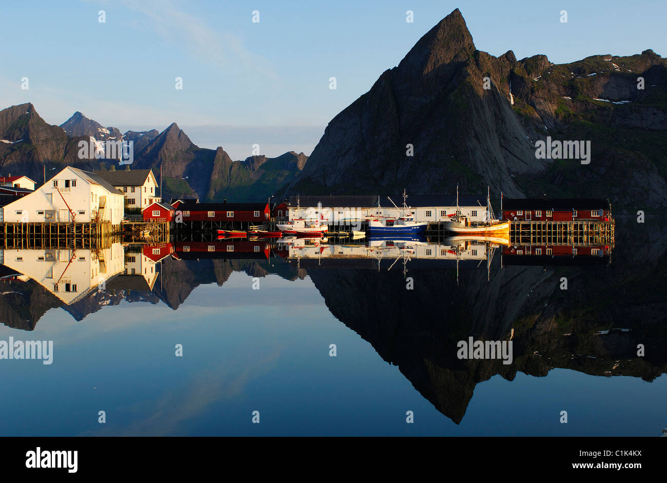 Norway, Nordland, Lofoten Islands, Moskenes Island, the fishermen's ...