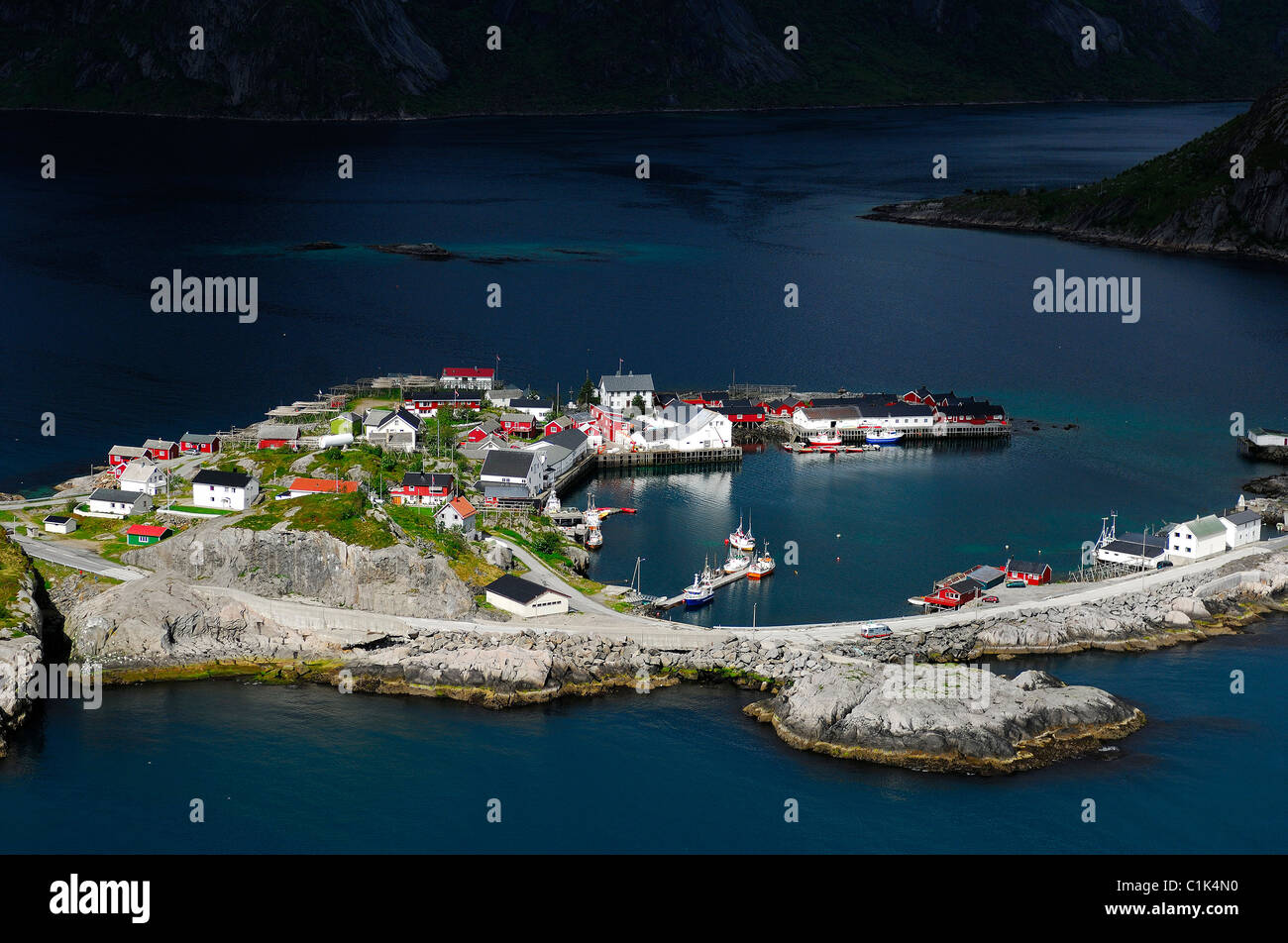 Norway, Nordland, Lofoten Islands, Moskenes Island, the fishermen's ...