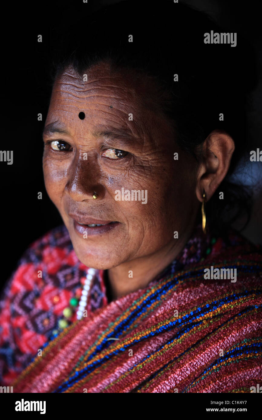 Nepali woman or women in the Himalaya Nepal Stock Photo - Alamy