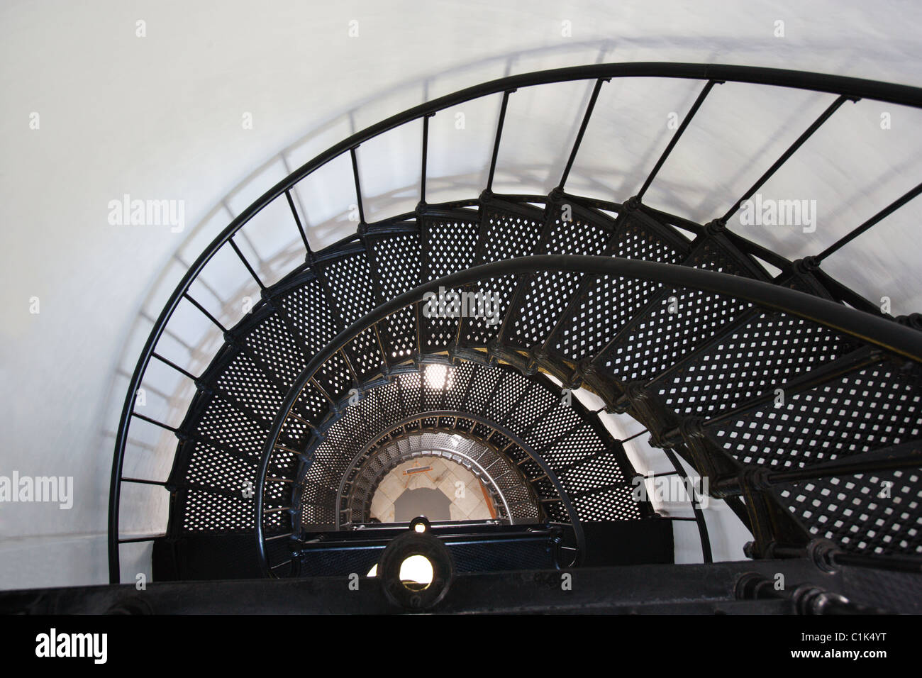 The spiral staircase in a lighthouse Stock Photo - Alamy