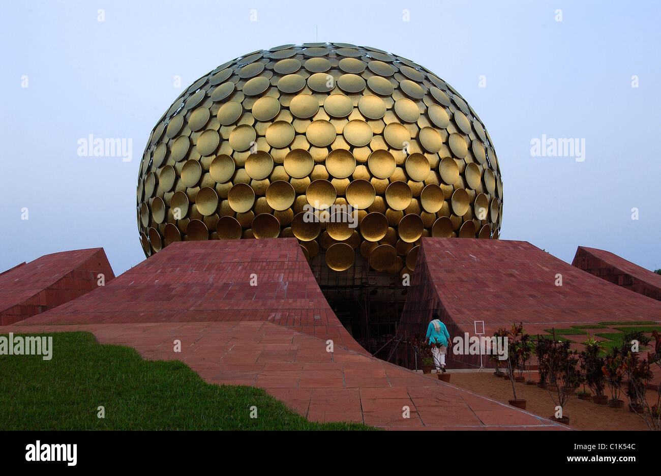 India, Tamil Nadu, Auroville, the Matrimandir Stock Photo - Alamy