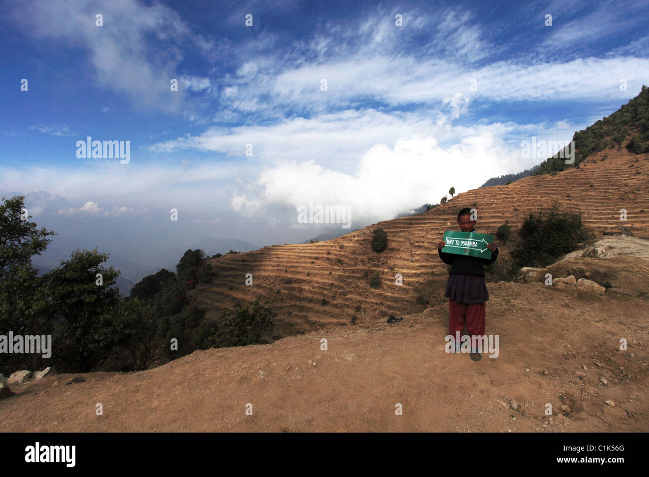 Nepali landscape Nepal Himalaya Stock Photo - Alamy
