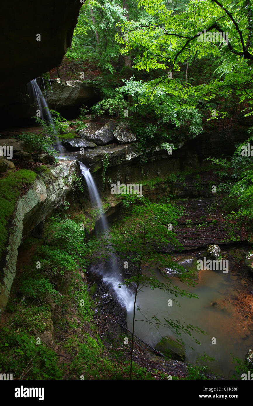 Tall waterfall - Alabama Stock Photo - Alamy