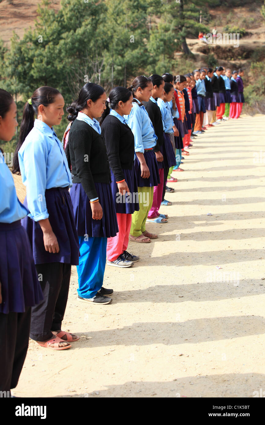 Nepali School kid or kids in Nepal Himalaya Stock Photo - Alamy