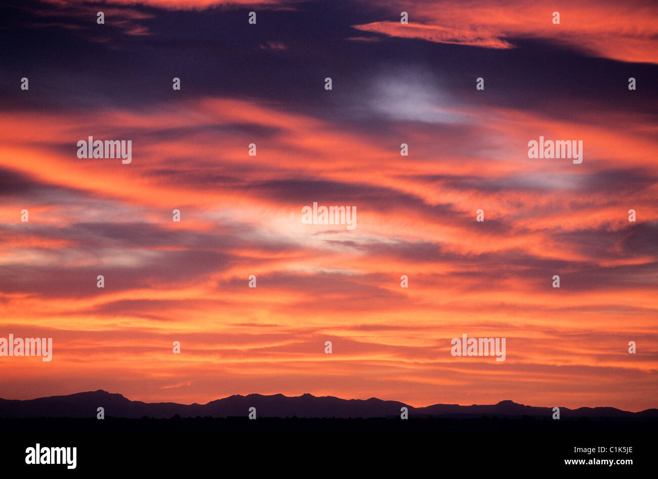Morocco, High Atlas, Draa valley, sunset on the Draa Valley Stock Photo ...