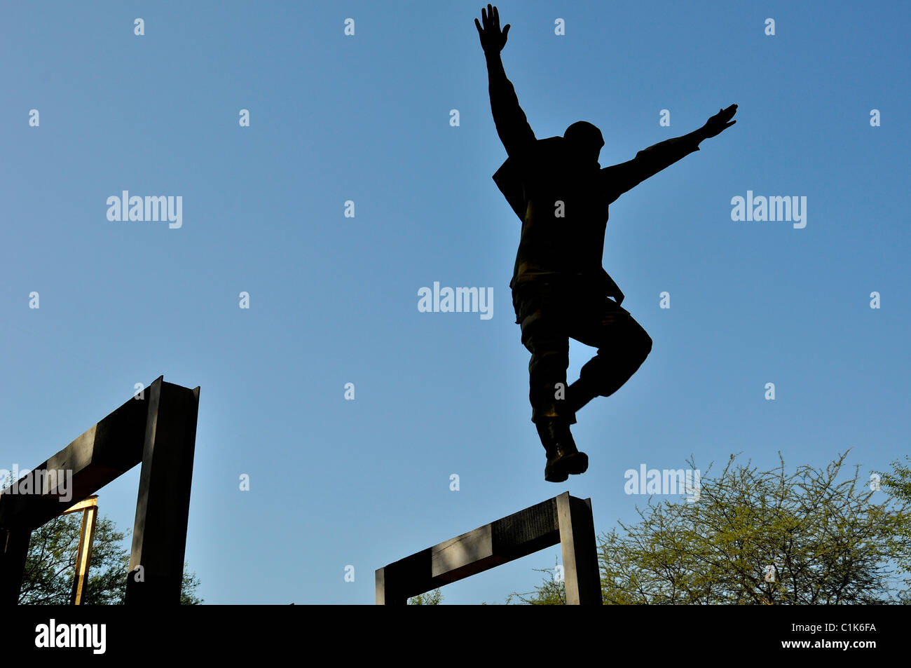A Commando jumping from an obstacle Stock Photo - Alamy