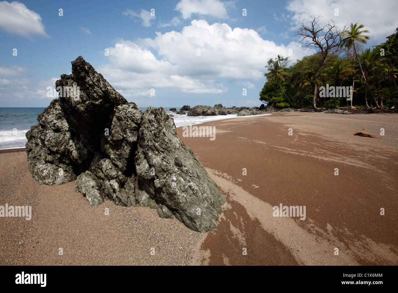 Beach rock formation on the trail from Drake Bay to Corcovado National ...