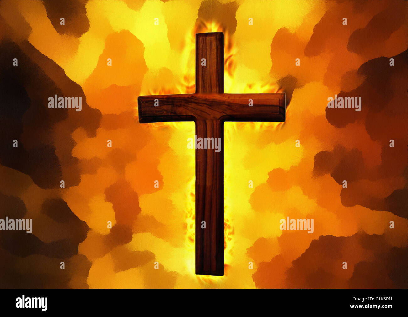 Flaming cross hi-res stock photography and images - Alamy