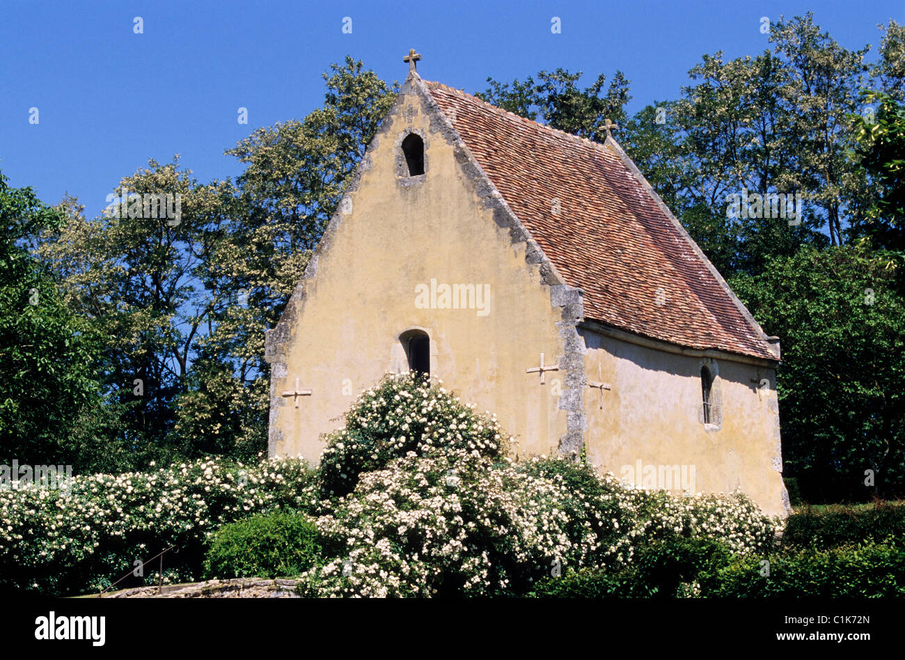 France, Orne, Perche region, Ige, Bray Manor, chapel of the 15th ...
