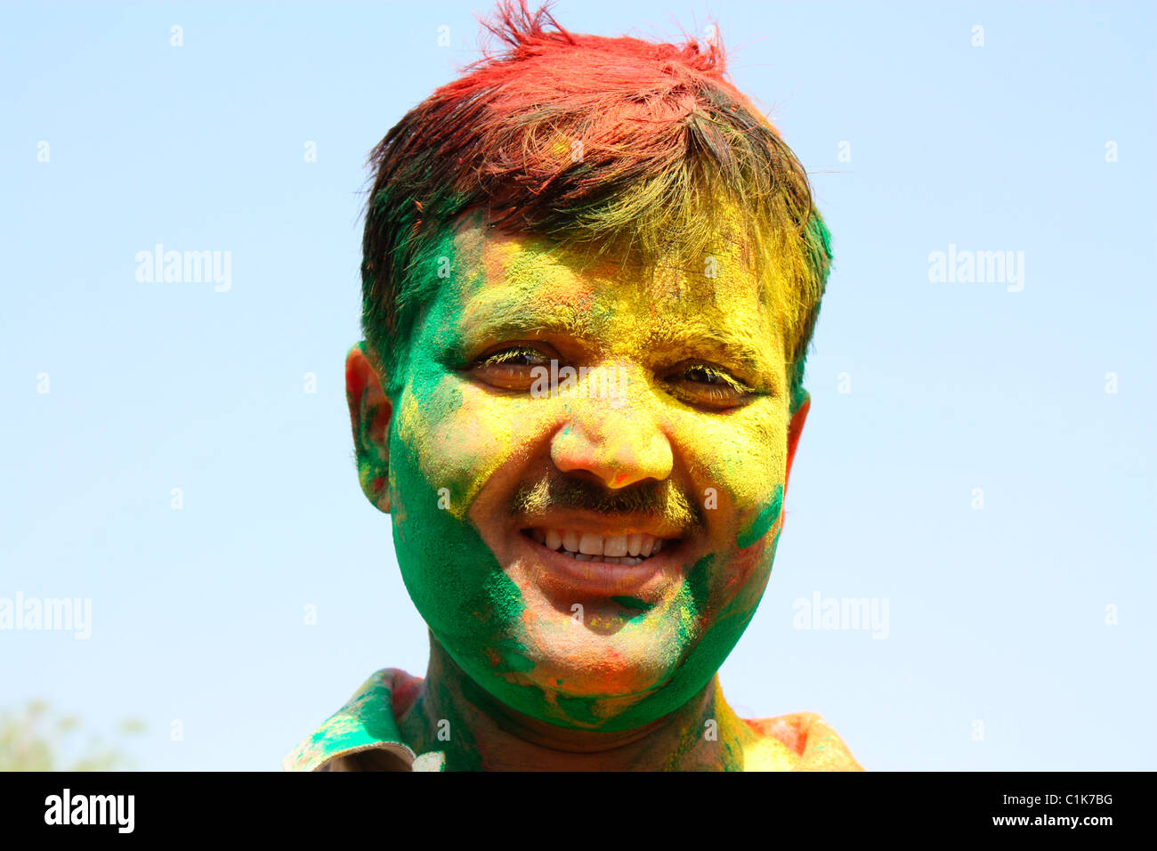 Coloured face hi-res stock photography and images - Alamy