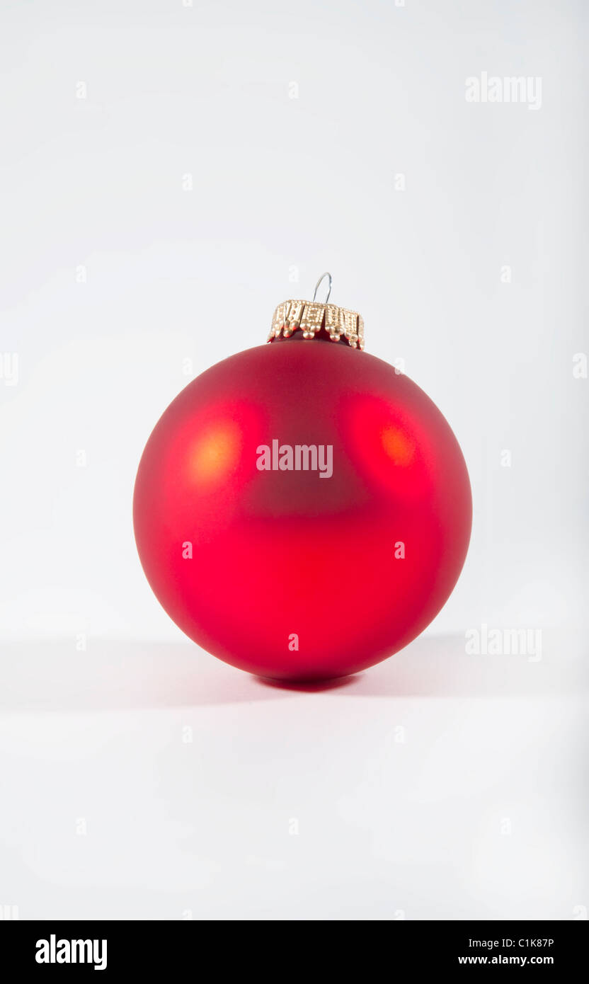 red Christmas tree bauble - Christmas decorations Stock Photo - Alamy
