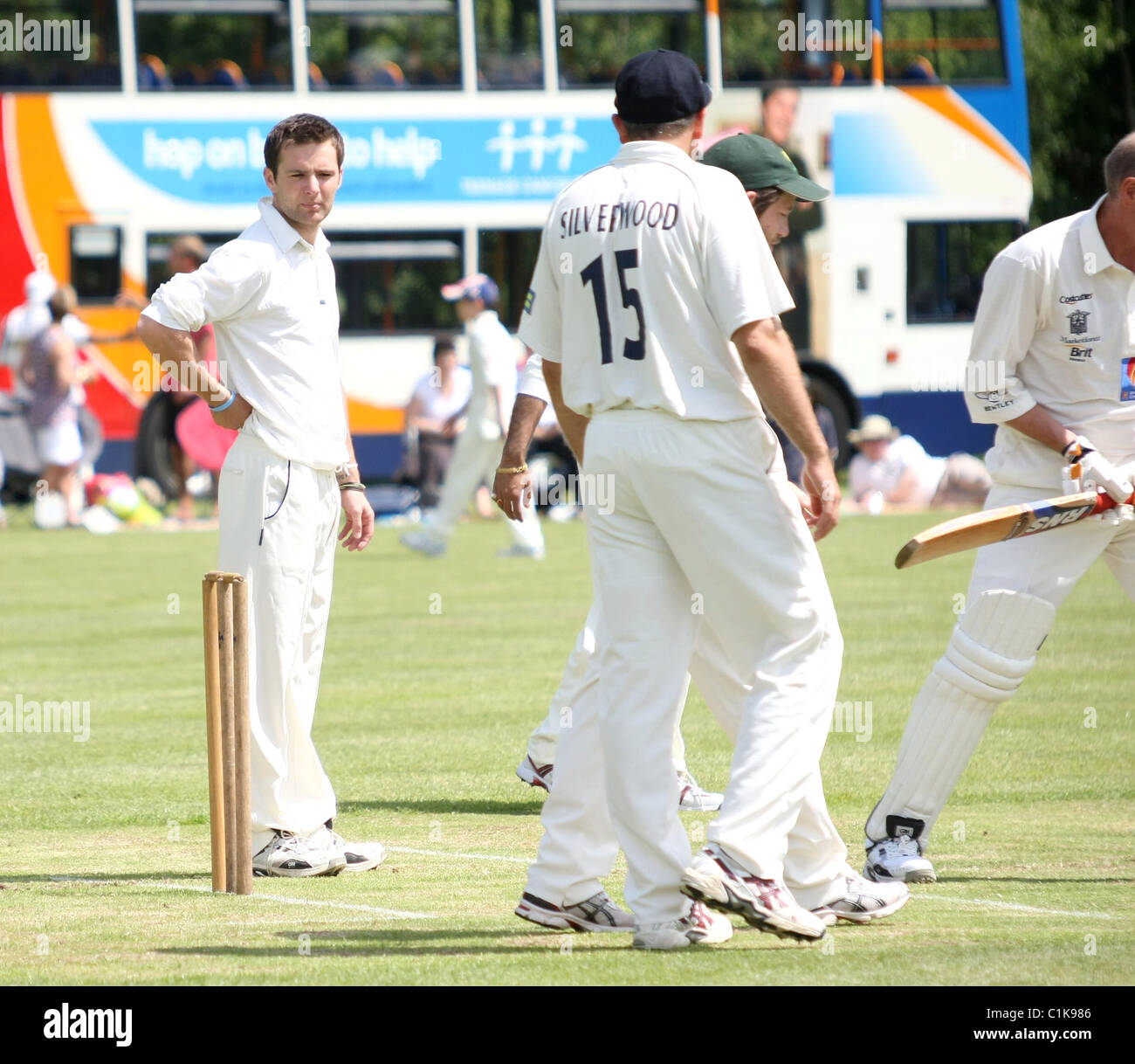 Harry Judd of 'McFly' Charity cricket match between Harry Judd's XI and ...