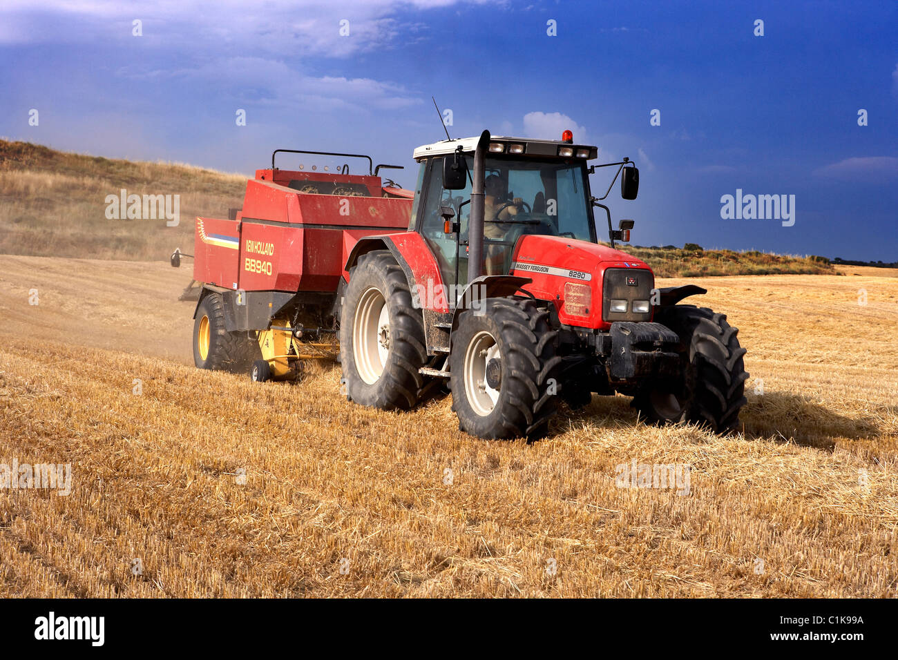 Wheat field tractor hi-res stock photography and images - Alamy