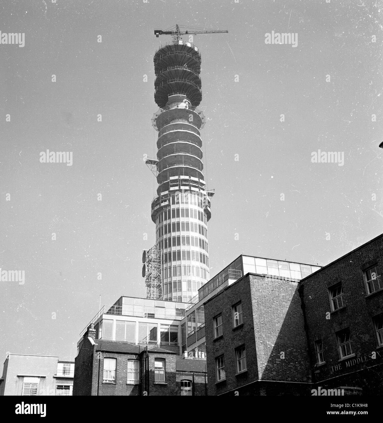 Bt communication tower Black and White Stock Photos & Images - Alamy