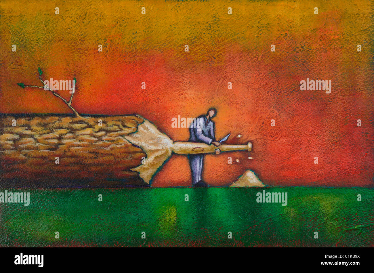 Illustration Color Tree Stump High Resolution Stock Photography and ...