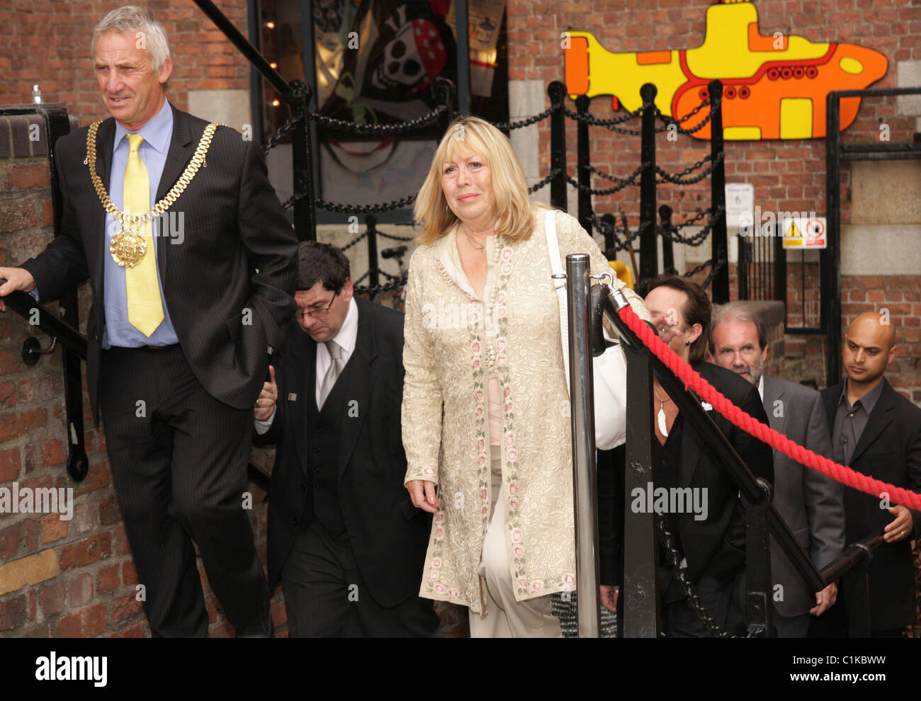 The Lord Mayor of Liverpool, Councillor Mike Storey and Cynthia Lennon ...