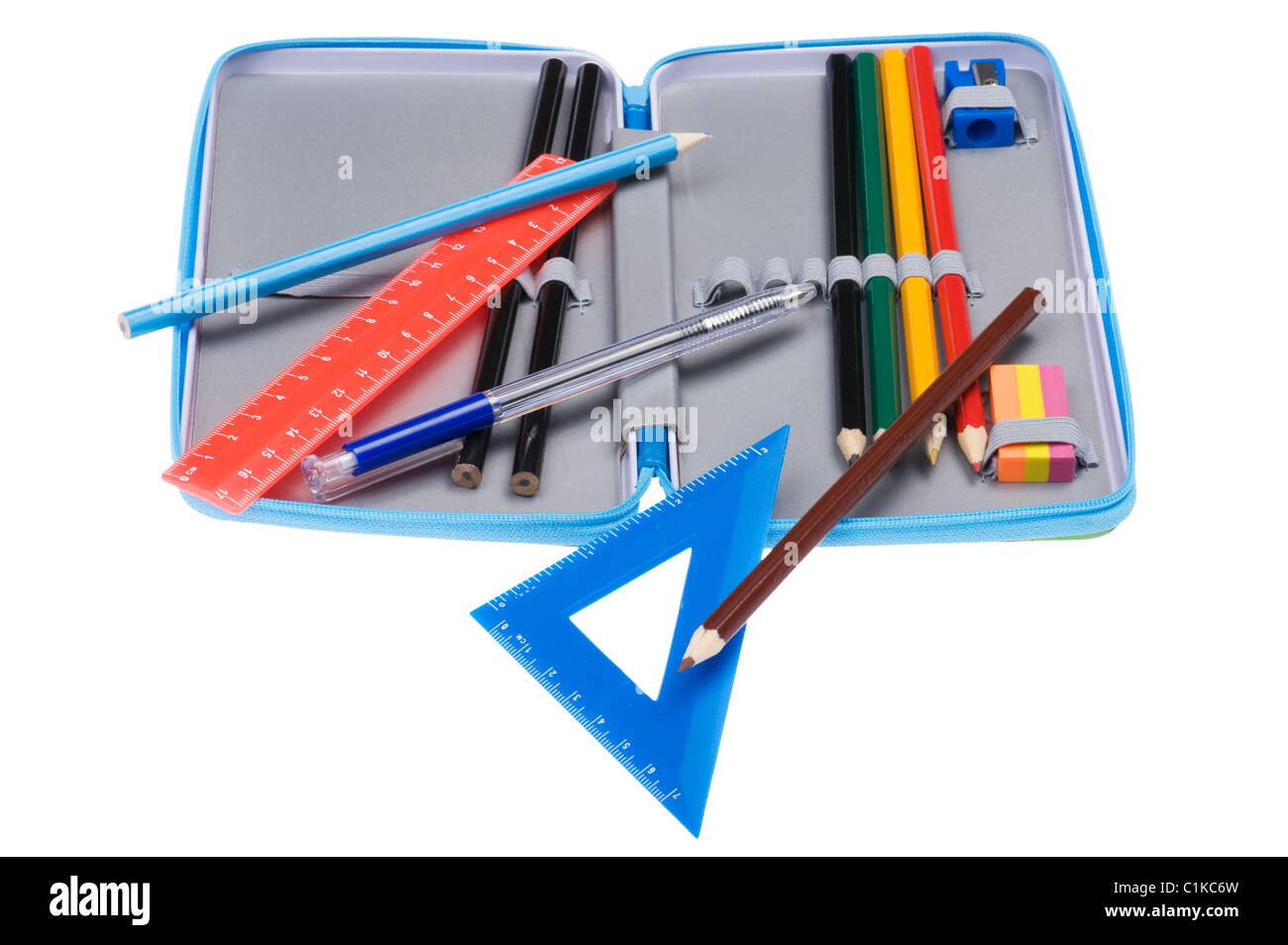 object on white - pencil case close up Stock Photo - Alamy