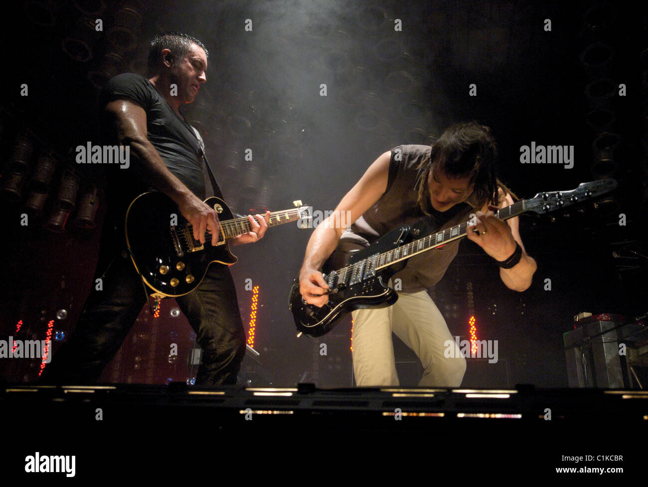 Nine Inch Nails performing 2009 Bonnaroo Music Festival - Day 3 ...