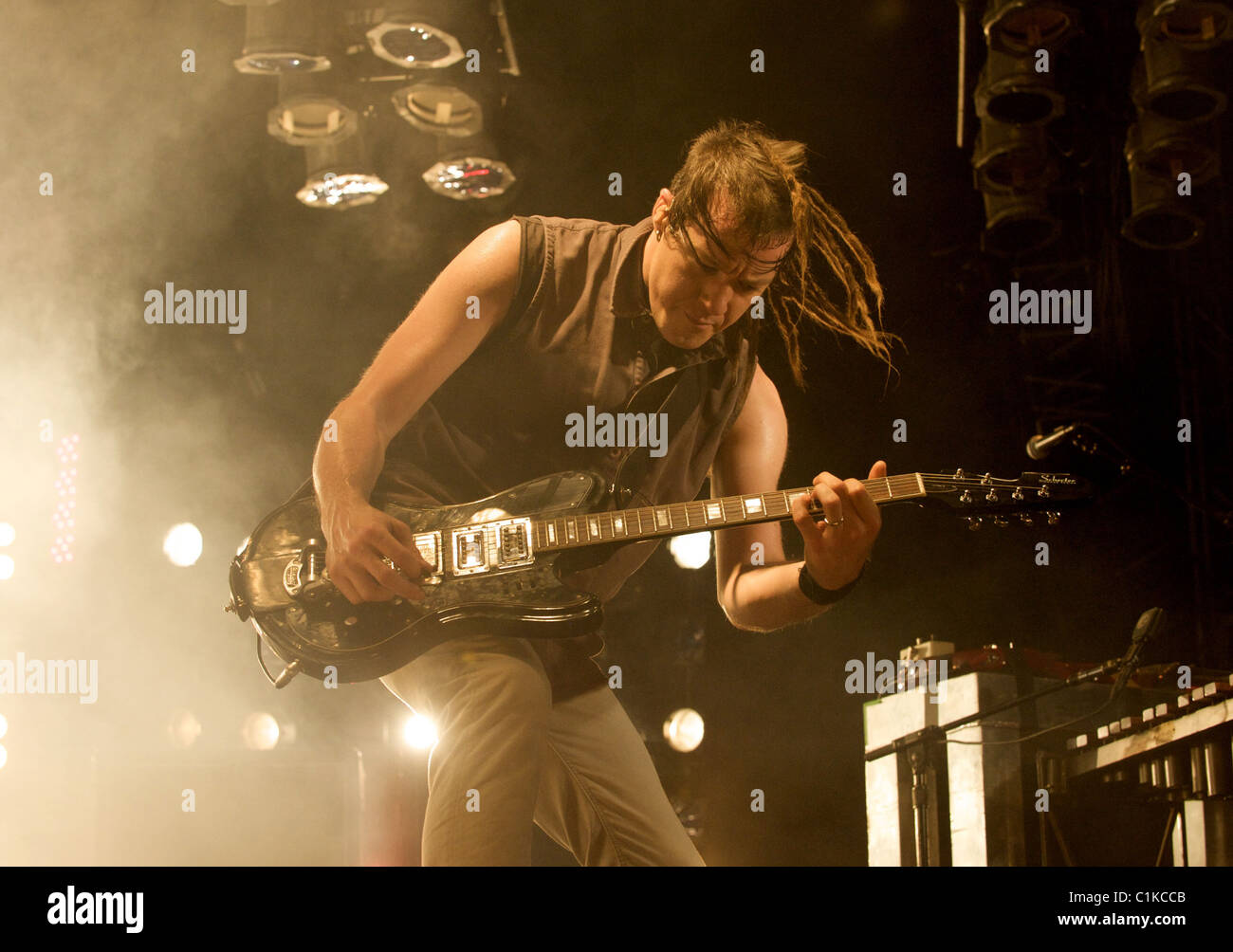 Nine Inch Nails performing 2009 Bonnaroo Music Festival - Day 3 ...