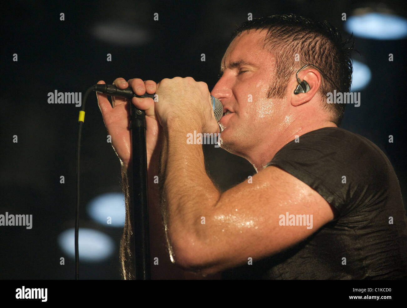 Nine Inch Nails performing 2009 Bonnaroo Music Festival - Day 3 ...