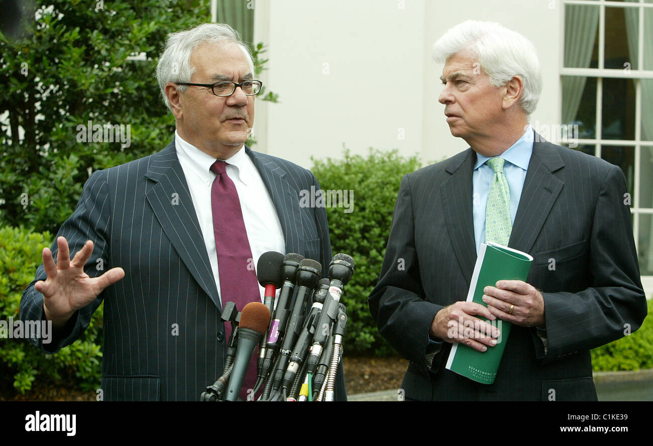 Congressman Barney Franks (left) and Senator Christopher Dodd at a ...