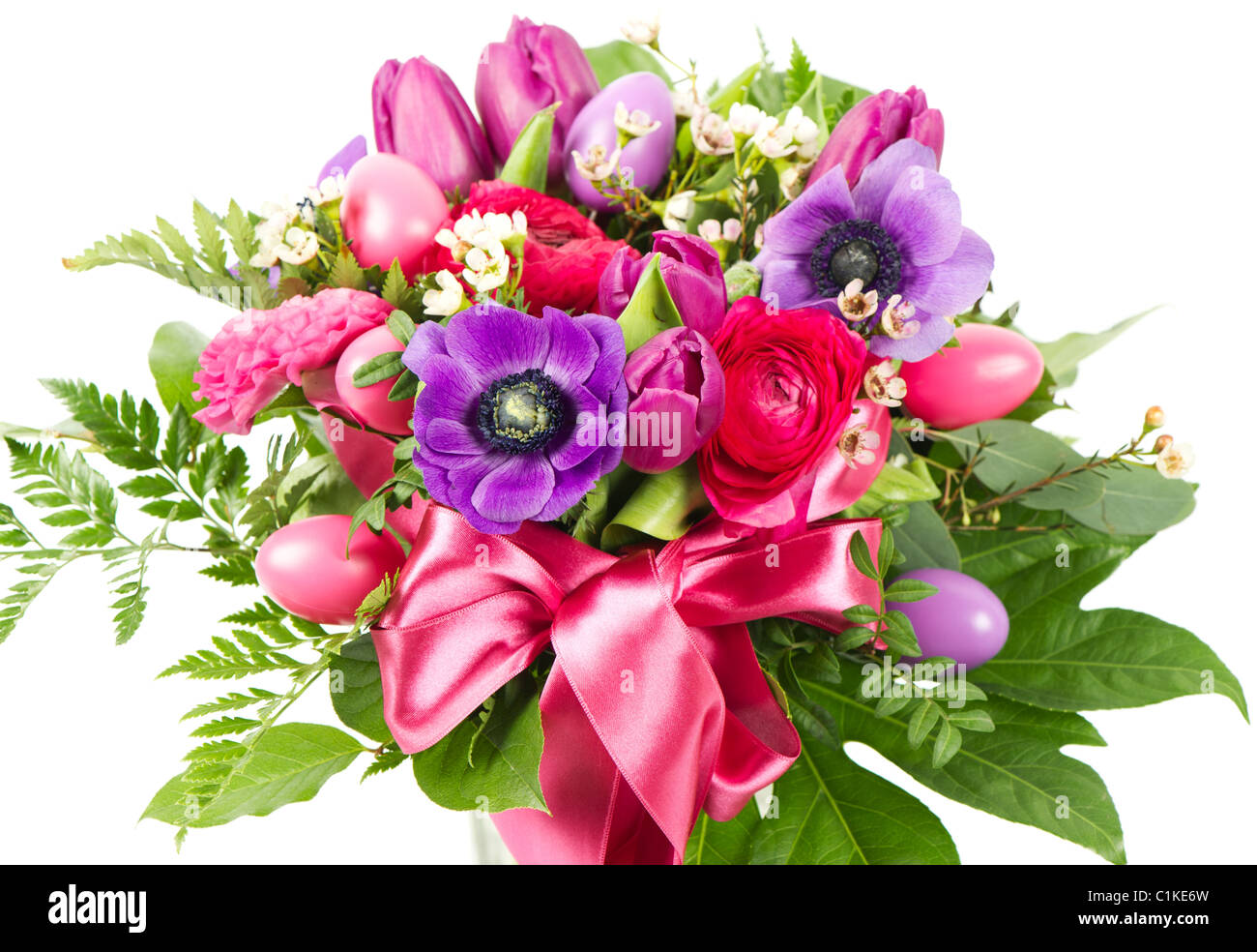 colorful easter flowers bouquet Stock Photo - Alamy