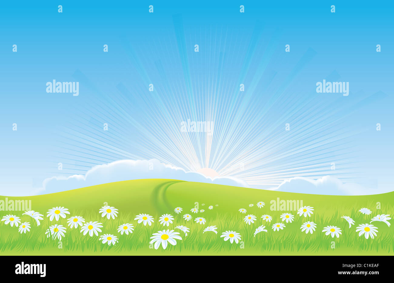 Sunrise sun rising behind road hi-res stock photography and images - Alamy