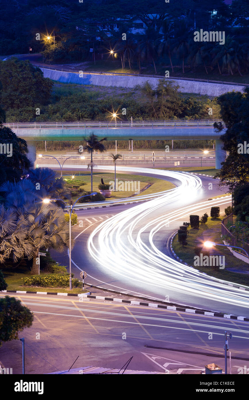 Car light trails hi-res stock photography and images - Alamy