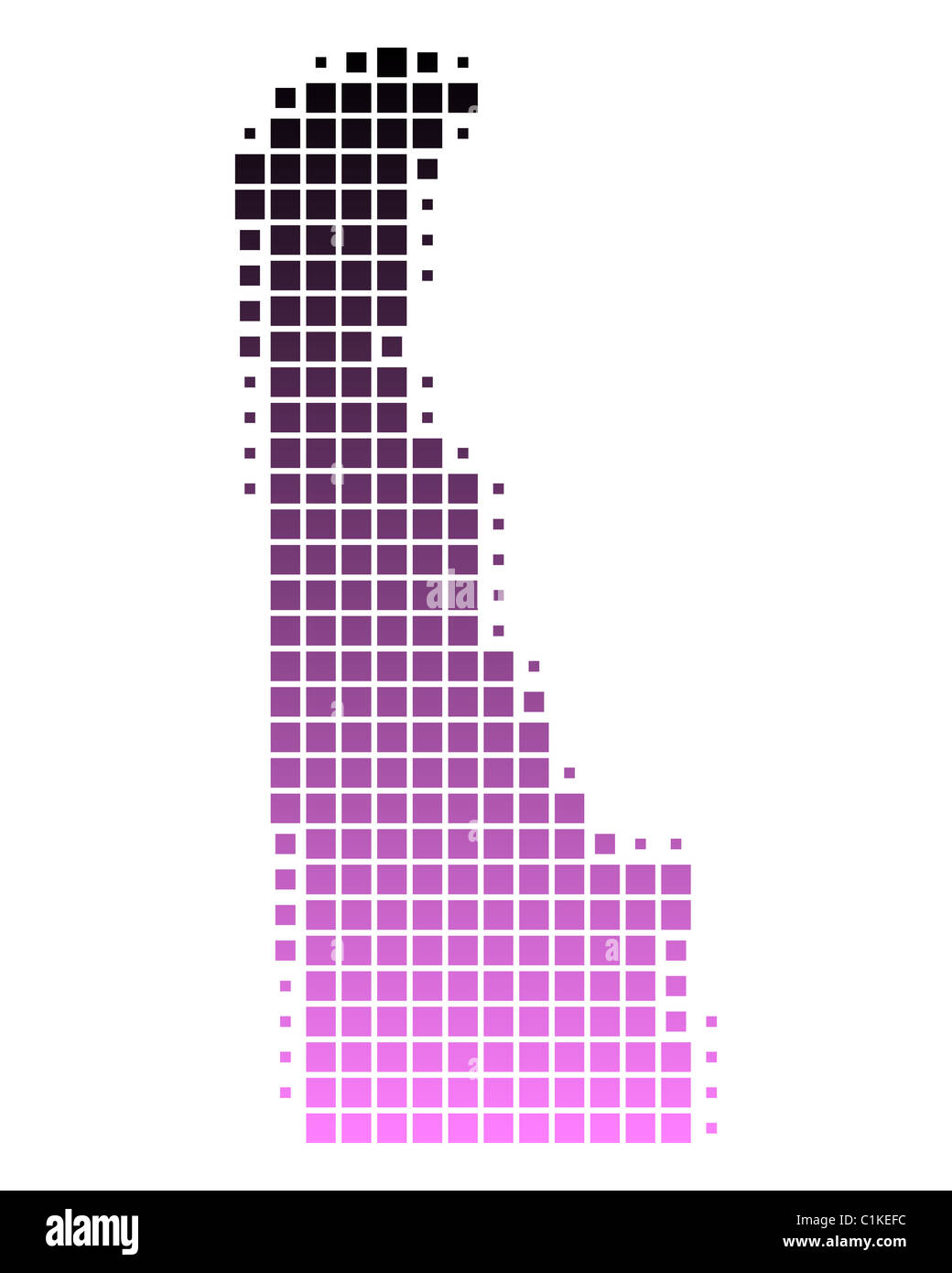 Map of Delaware Stock Photo - Alamy