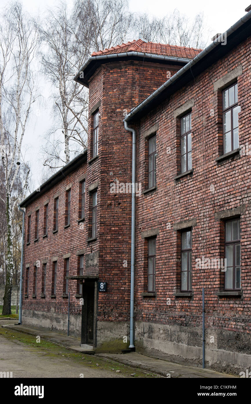 Prison blocks auschwitz birkenau concentration camp hi-res stock ...