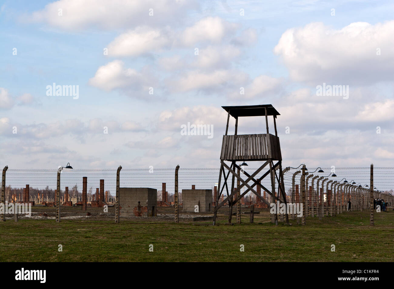 Guard Tower at Auschwitz-Birkenau, Poland Stock Photo - Alamy