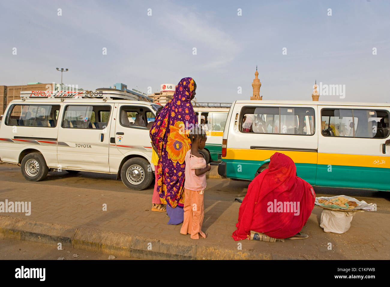 Sudan, Bus station by the great mosque City of KhartoumHigh Nubia Al ...