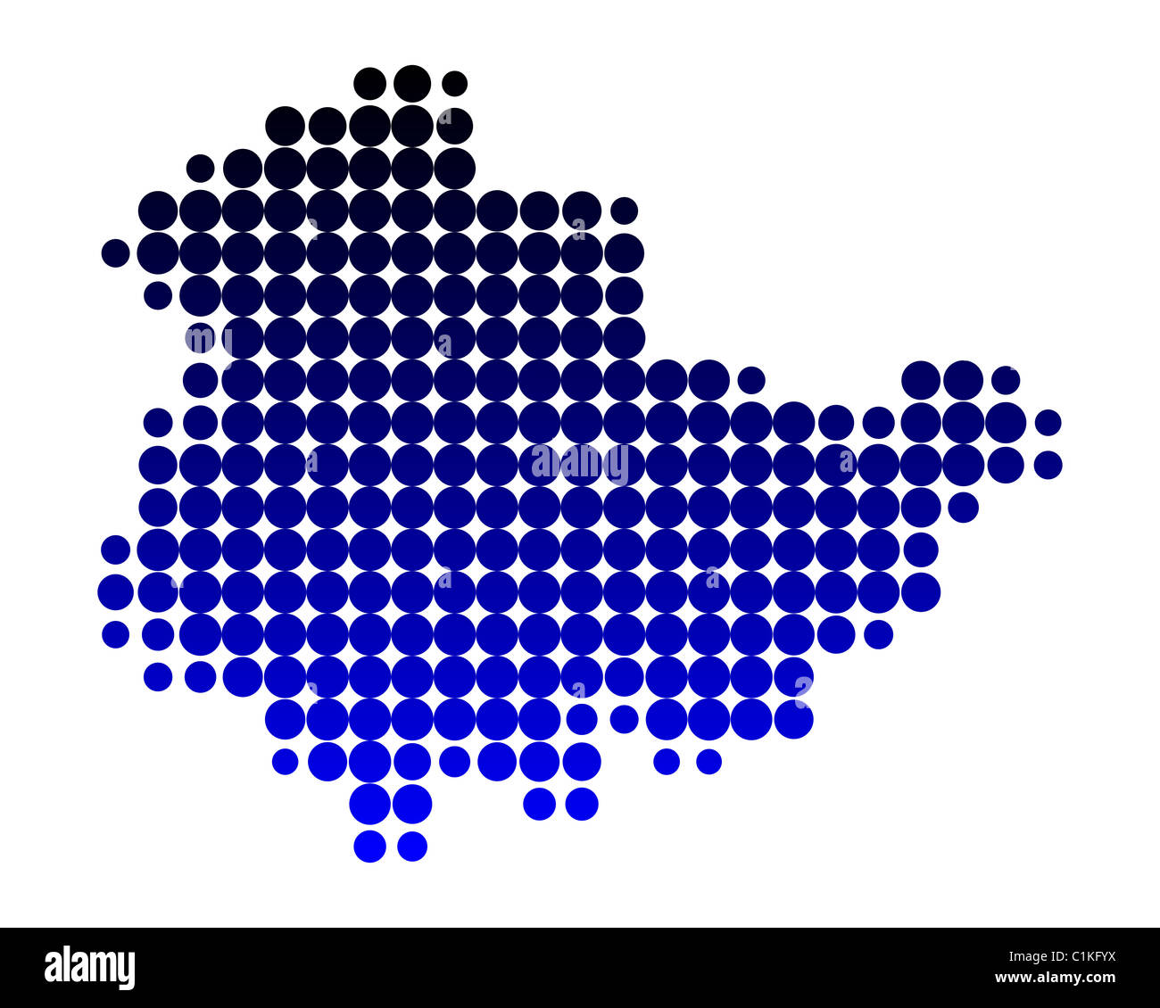 Map of Thuringia Stock Photo - Alamy