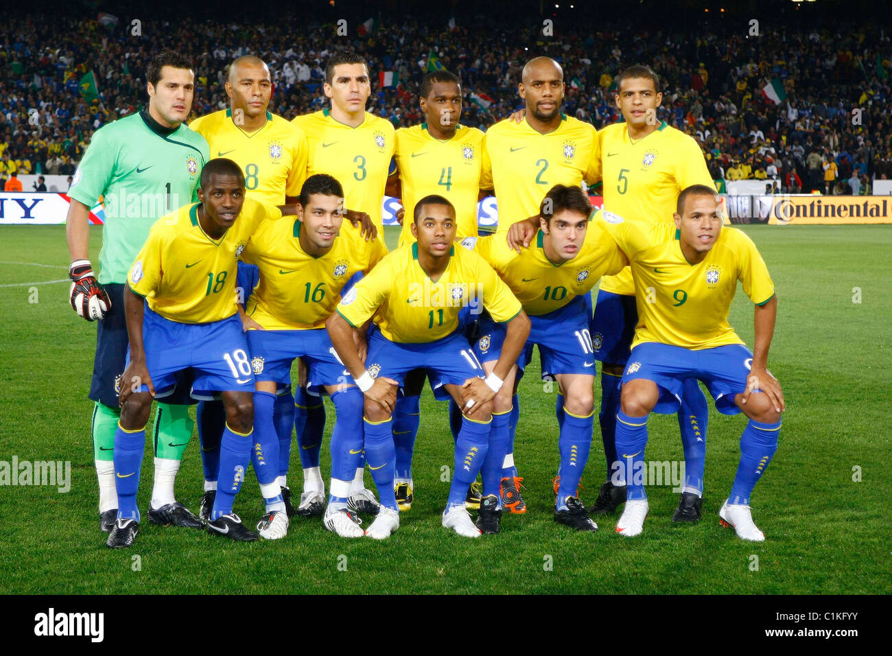 Brazilian Team FIFA Confederation Cup 2009 held at the Loftus Versfeld ...