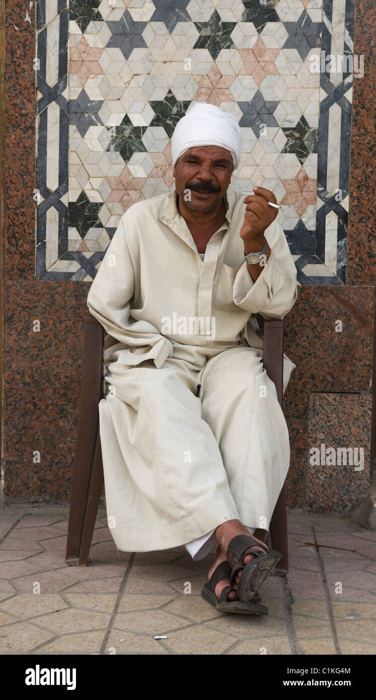 portrait of an Egyptian smoking in Cairo Egypt Stock Photo - Alamy