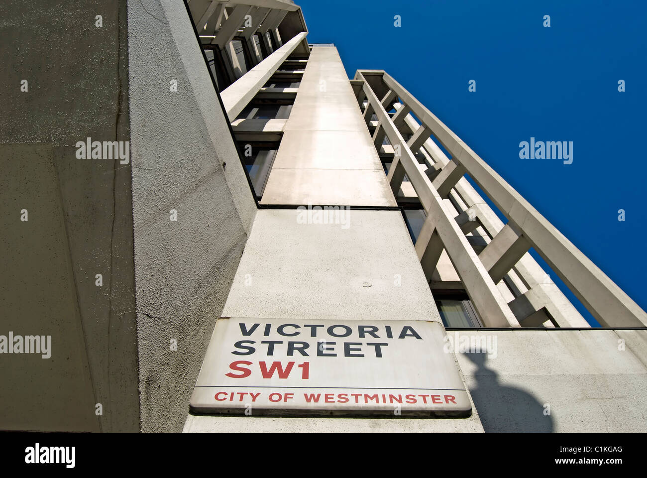 street name sign for victoria street, central london, england Stock ...