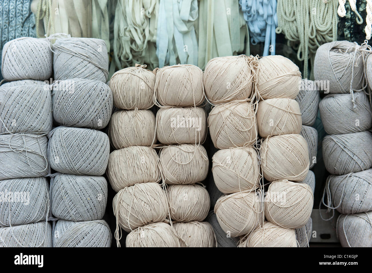 Yarn, Muxiyuan Fabric Market, Fengtai District, Beijing, China Stock ...