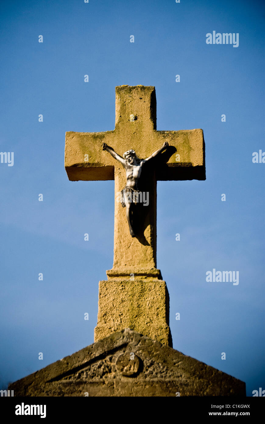 catholic cross with Christ crucified Stock Photo - Alamy