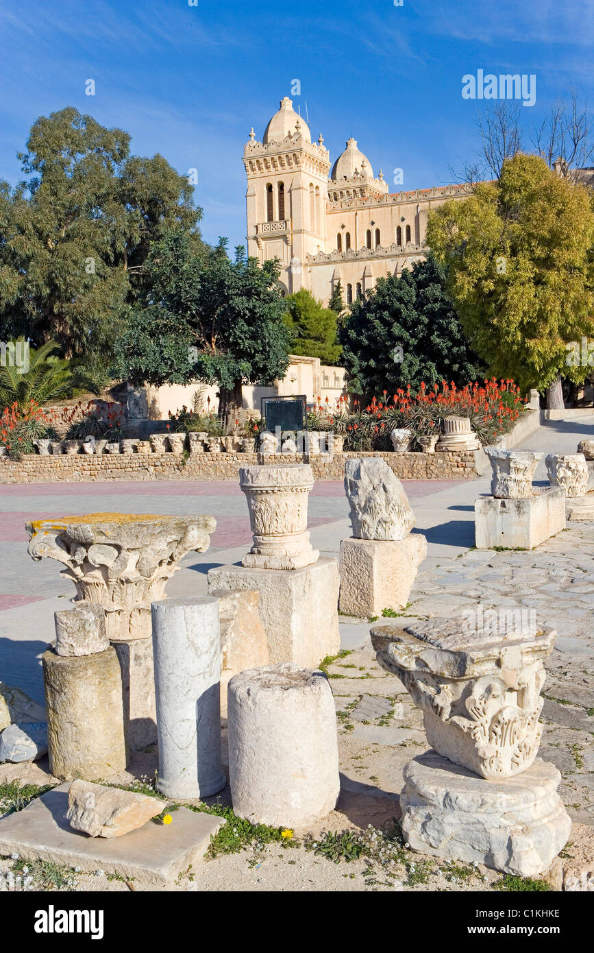 Tunisia Carthage archeological museum presenting mosaics sculptures ...