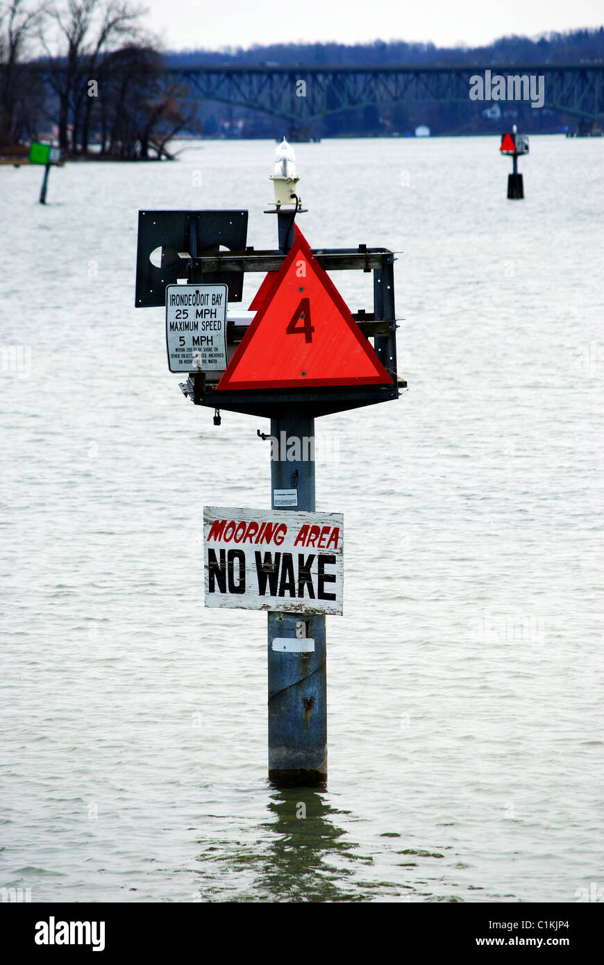 Bay markers for recreational boaters Stock Photo - Alamy