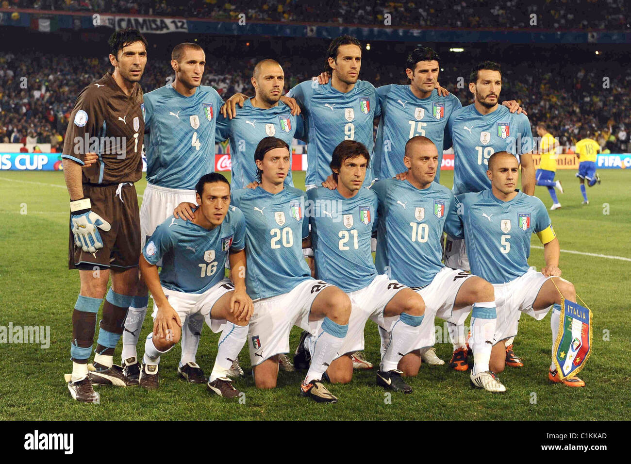 The Italian Team pose for a photograph during the FIFA Confederations ...