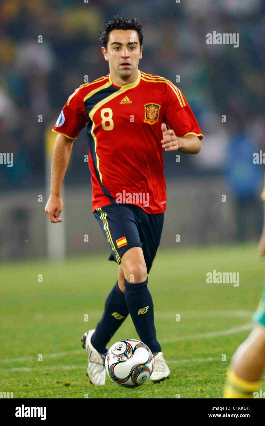 Xavi Hernandez in action during the FIFA Confederations Cup match ...