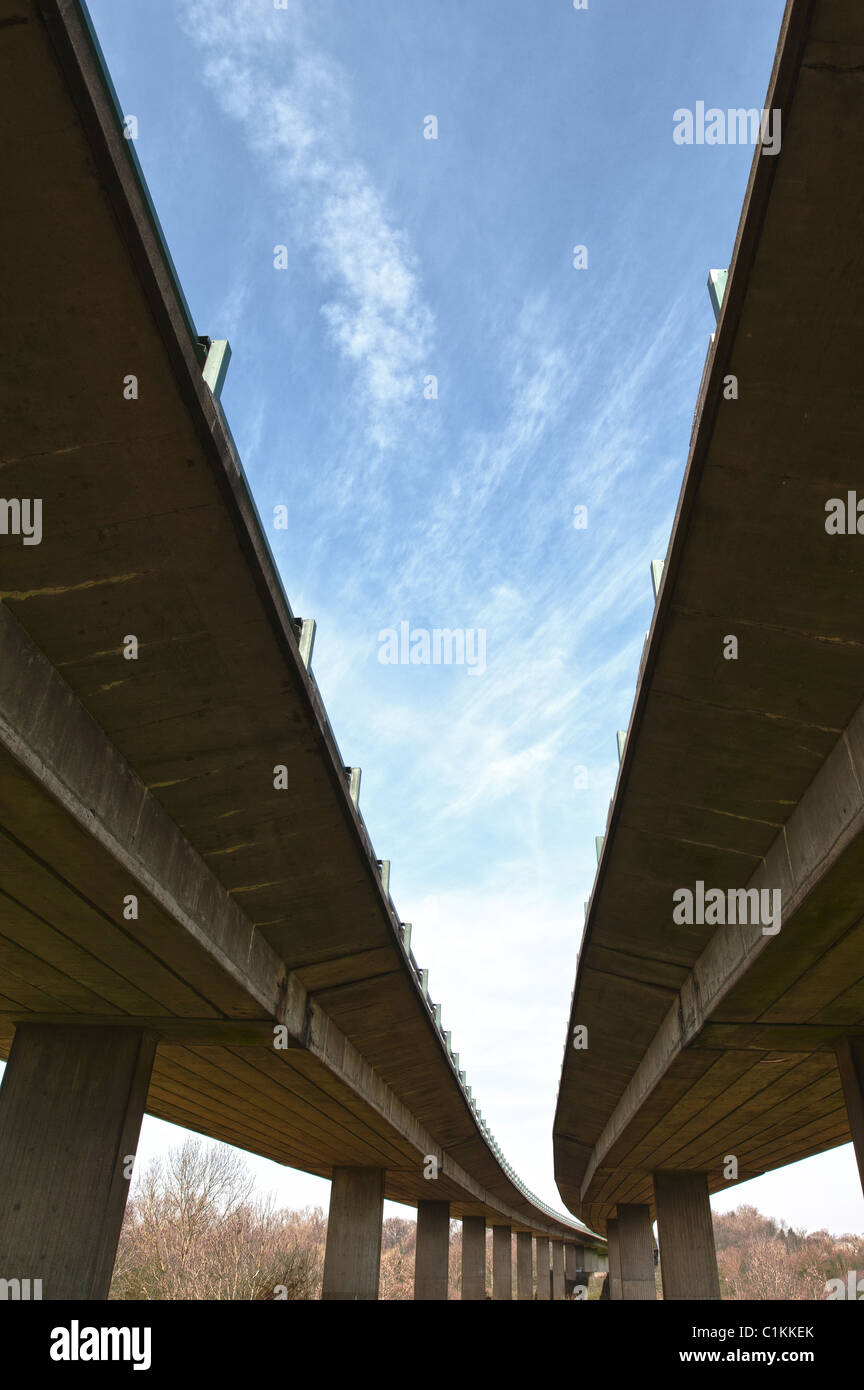 beneath freeway concrete motorway autobahn highway dual carriage way ...
