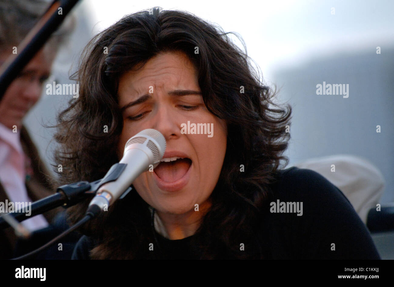 Maia Sharp performs to an invite only crowd on the Adventure Hornblower ...