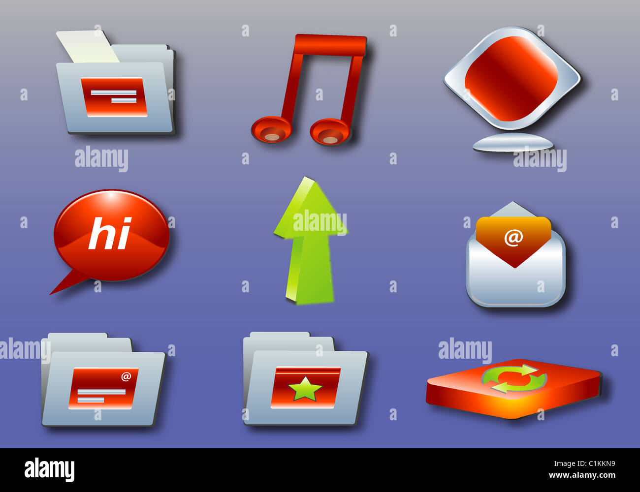 Collection of different Internet features Stock Photo - Alamy