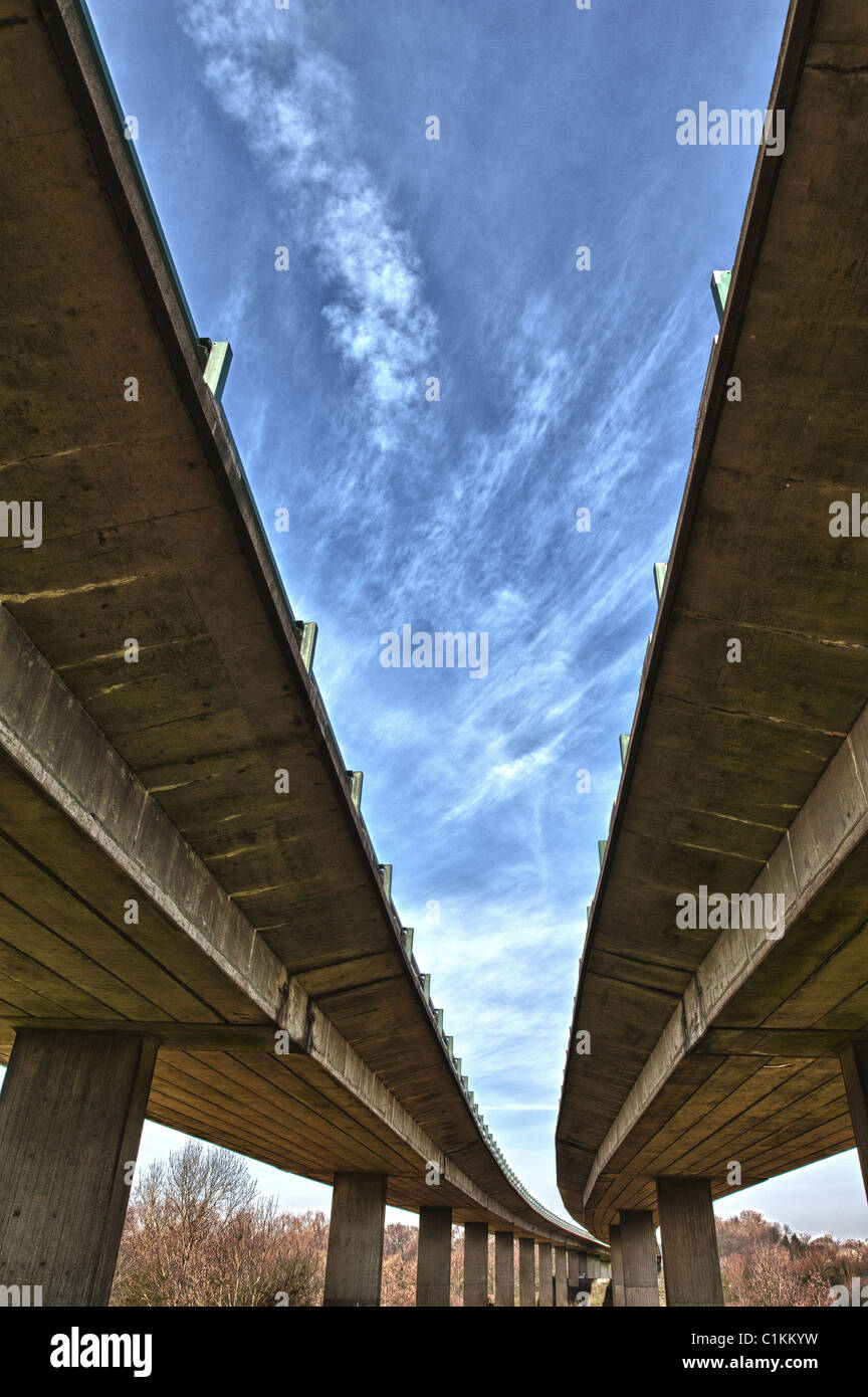 beneath freeway concrete motorway autobahn highway dual carriage way ...