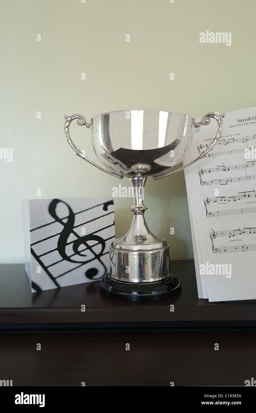congratulations prize music trophy Stock Photo - Alamy