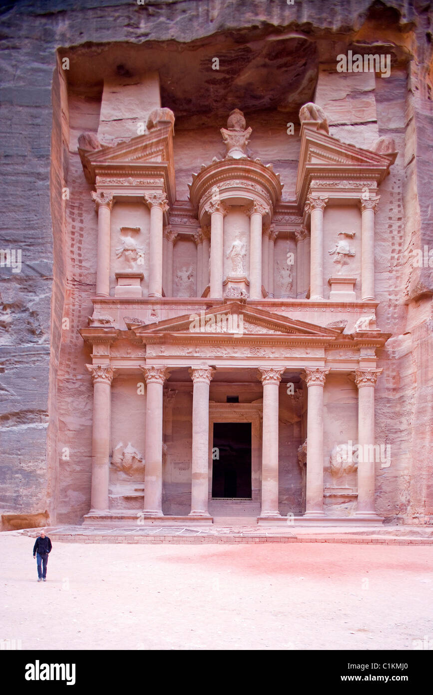Jordan Nabatean site of Petra the Khazneh or Khaznah (the treasure ...
