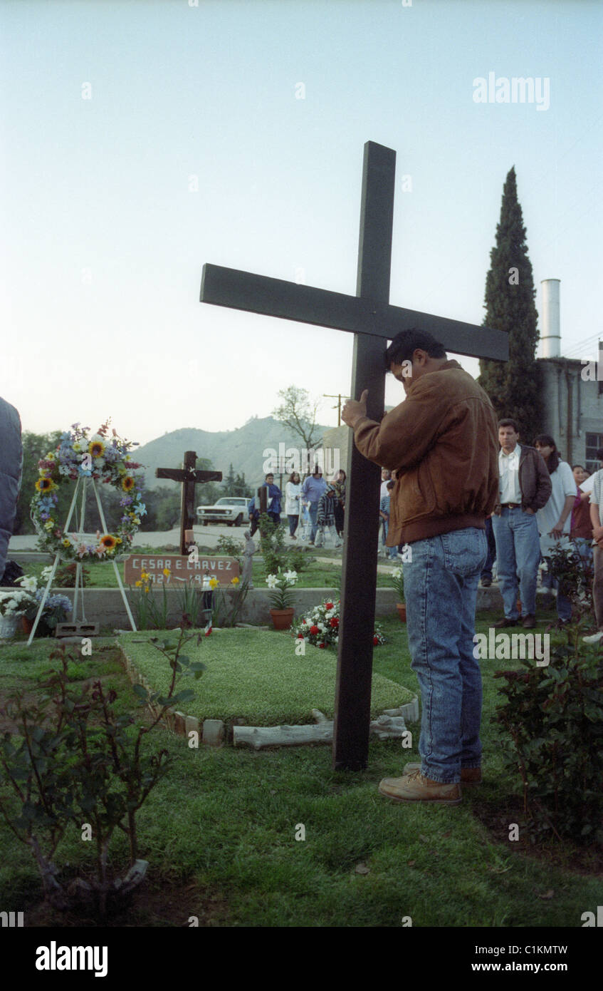 Vigil on the one year anniversary of Cesar E. Chavez farmworker union ...