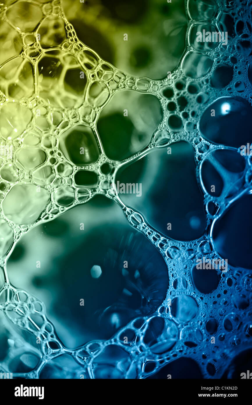 Soap bubbles texture, macro, toned Stock Photo - Alamy